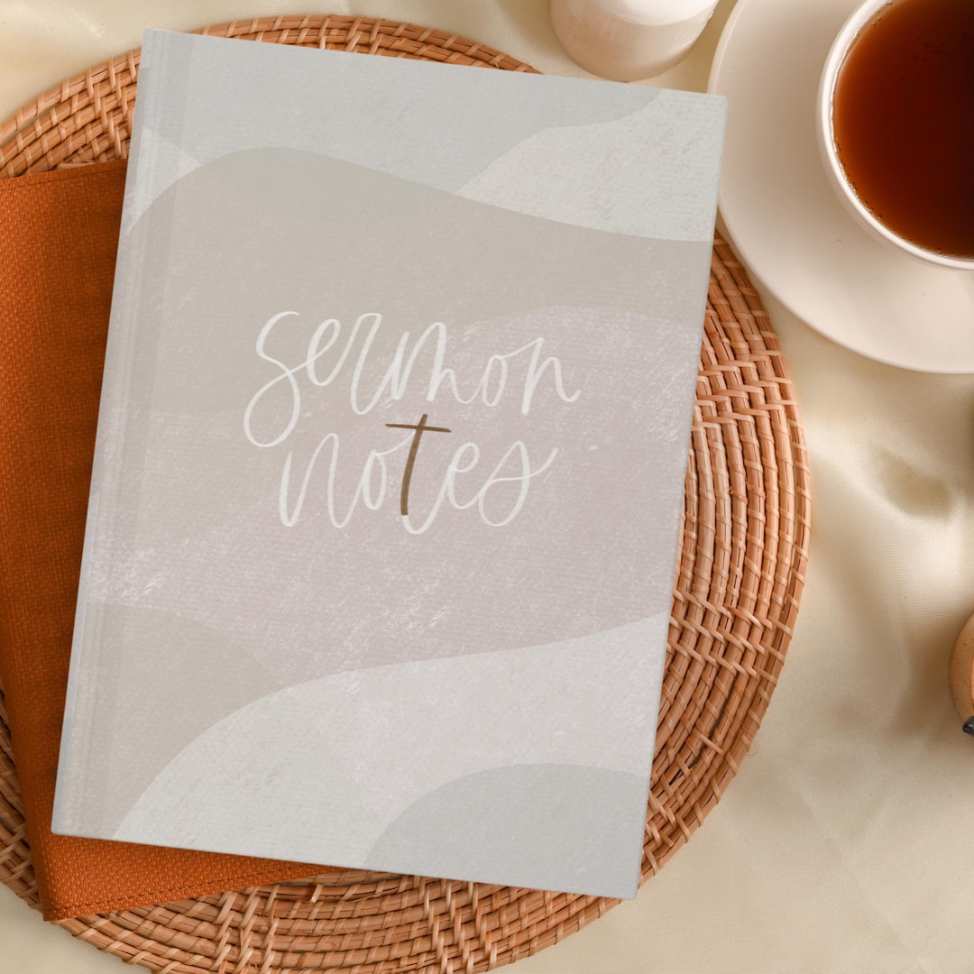 Sermon Notes Hardcover Journal: Christian Scripture Notebook - Etsy