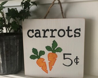 WELCOME SPRING CARROT Sign One Piece Grooved Door Decor Hanger Home ...