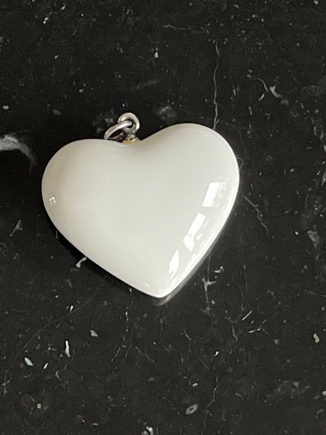 Rare Royal Copenhagen Porcelain Heart Pendant - Etsy