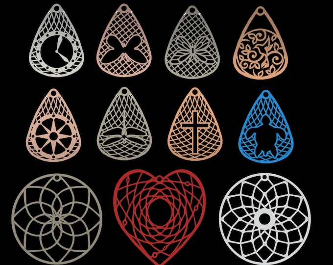 NEW on Etsy . . Earring Bundle STL Files for Download, Dangles ...
