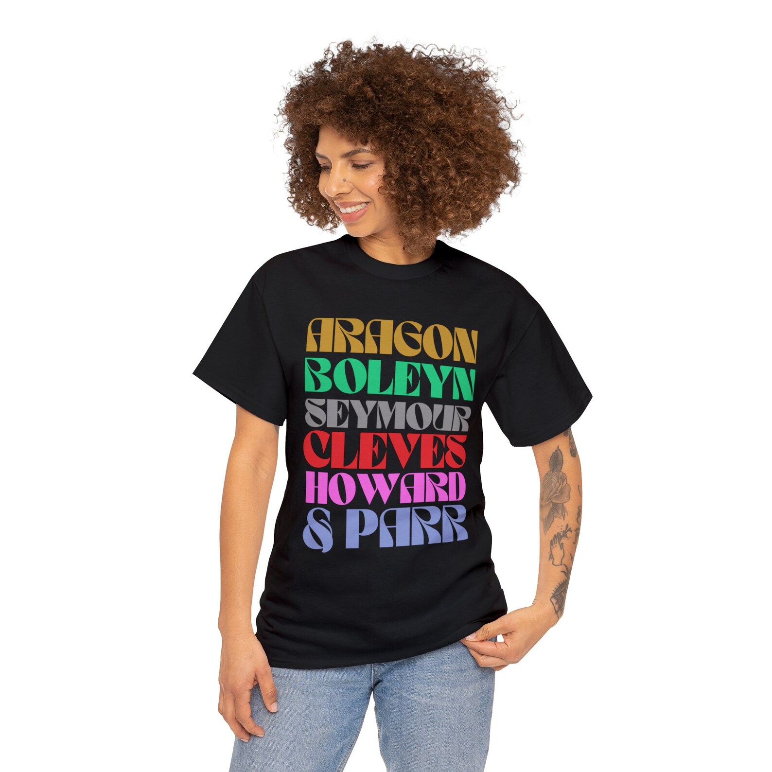 Six the Musical Queen Names List T-shirt - Etsy
