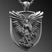 Personalized Archangel Saint Michael Necklace, Solid Silver Archangel ...