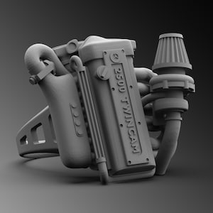 Silver Car Engine Ring - Sterling Mechanic Car Engine Ring - Unique ...