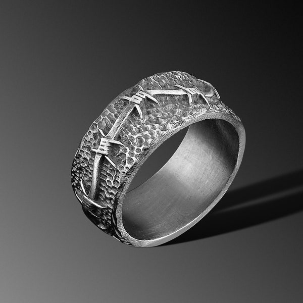 Barbed Wire Ring - Etsy