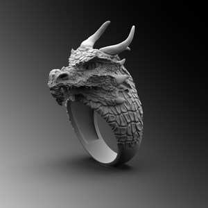 Mens Dragon Ring Silver Dragon Handmade Sterling Silver Men Biker Ring ...