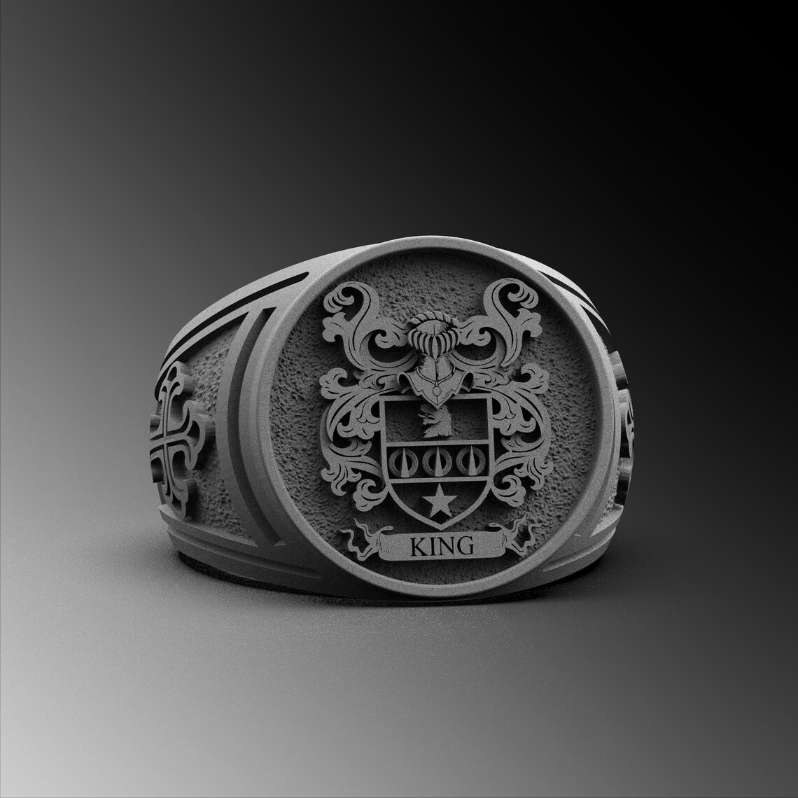 Family Crest & Coat of Arms Signet Ring Custom Silver Rings - Etsy