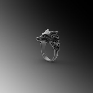 Mens Fox Ring Silver Fox Ring Mens Signet Ring Fox Head Rings - Etsy