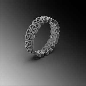 The Trinity Celtic Knot Handmade Sterling Silver Men Band Ring, the ...