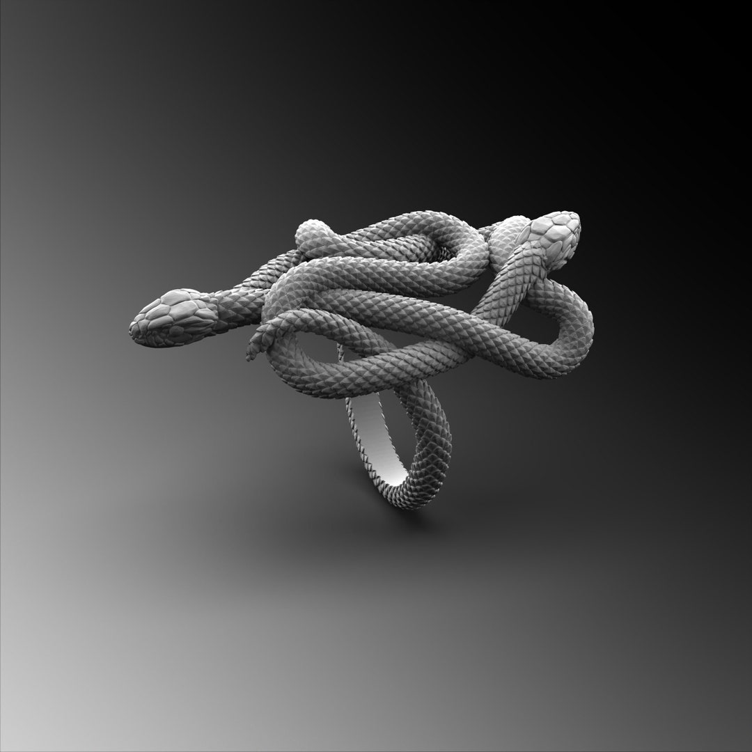 Mens Serpent Snake Rings for Man Serpent Silver Ring Silver Snake Ring ...