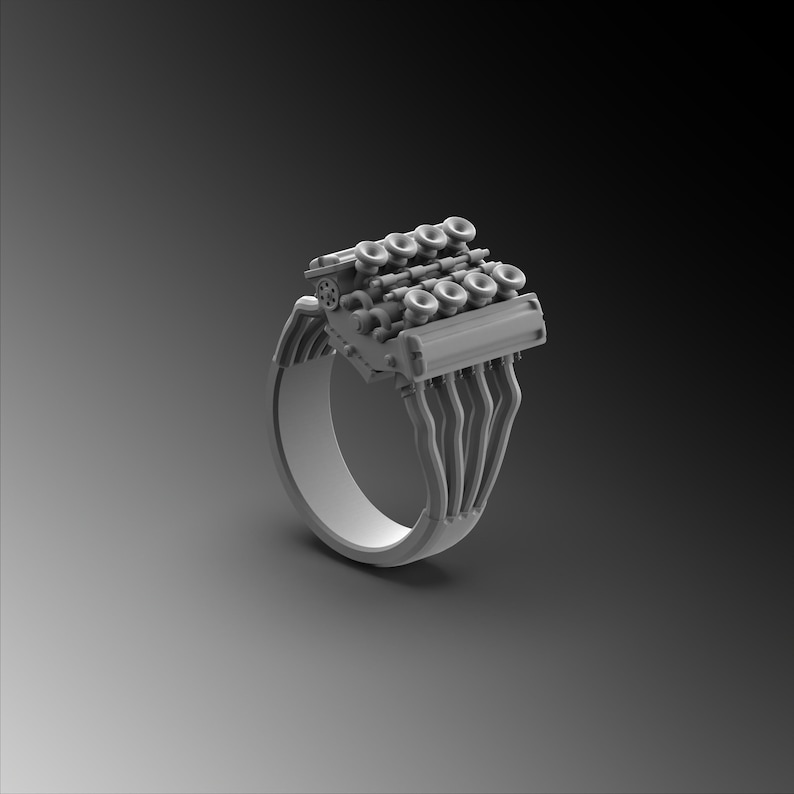 Silver Car Engine Ring Sterling Mechanic Car Engine Ring - Etsy