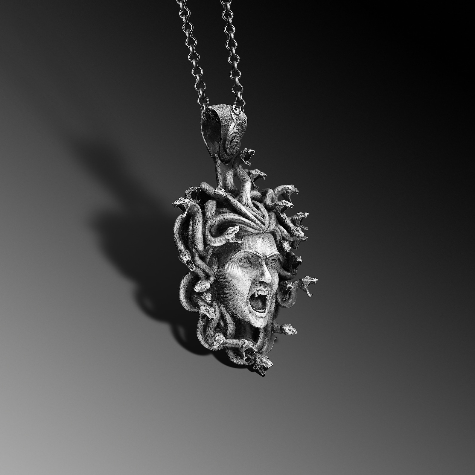Medusa Pendant, Medusa Head Necklace, Medusa Sterling Silver Pendant ...