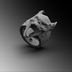 Demon Skull Ring Hell Satan 925 Silver Ring Sterling Handmade Satanic ...