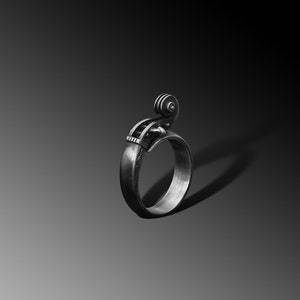 Silver Chello Ring Sterling Violin Ring Unique Handmade Rings for Man ...