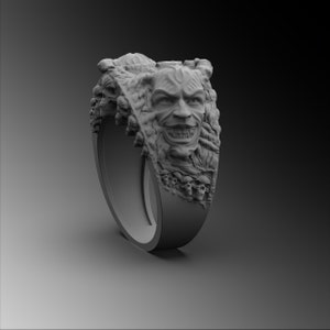 Demon Skull Ring Hell Satan 925 Silver Ring Sterling Handmade - Etsy