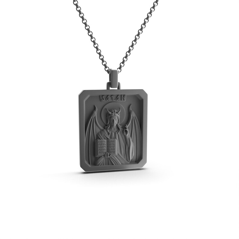 Silver Baphomet Satanic Pendant for Man Occult Satanic - Etsy