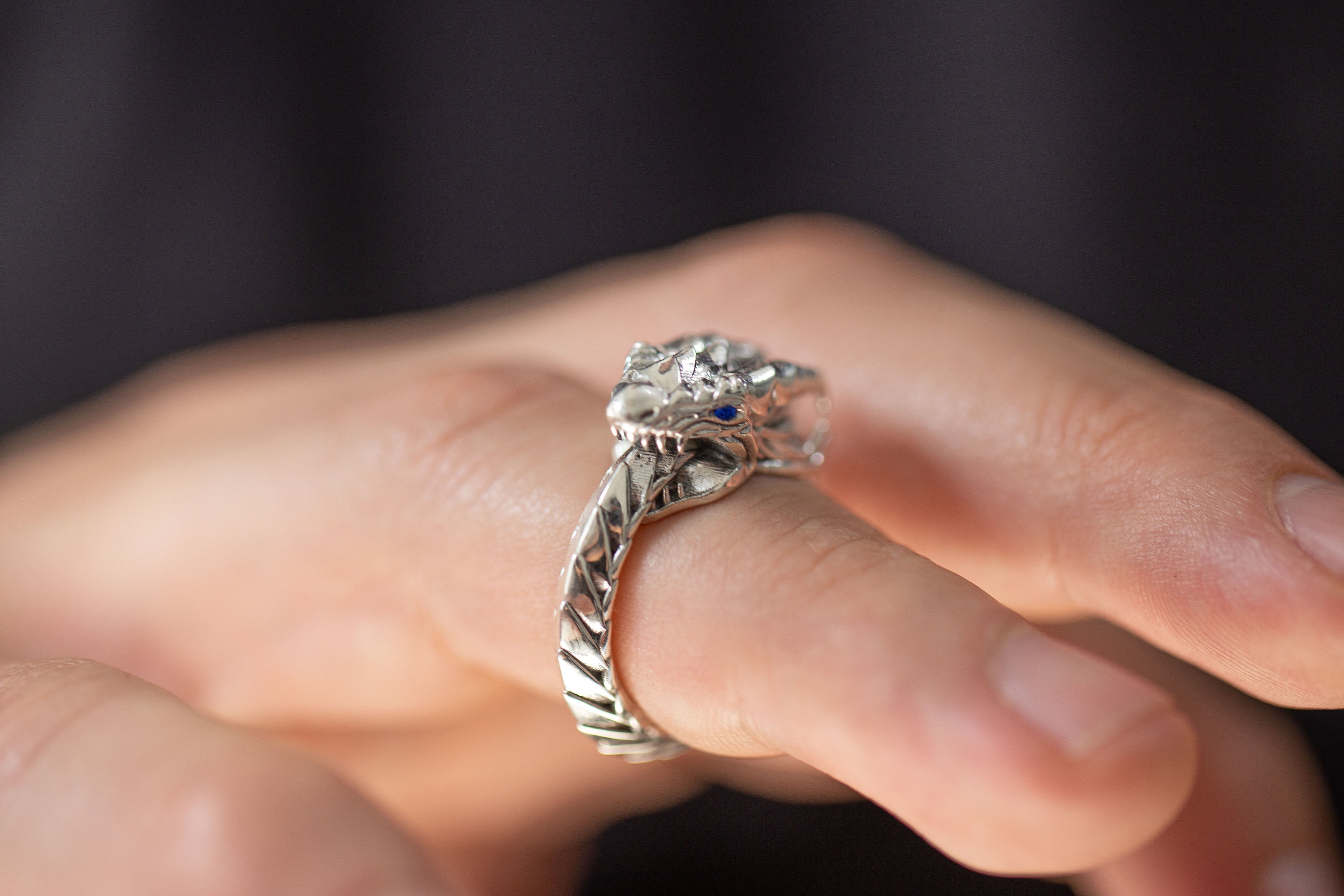 Mens Dragon Ring Silver Dragon Ring Mens Signet Ring Dragon - Etsy