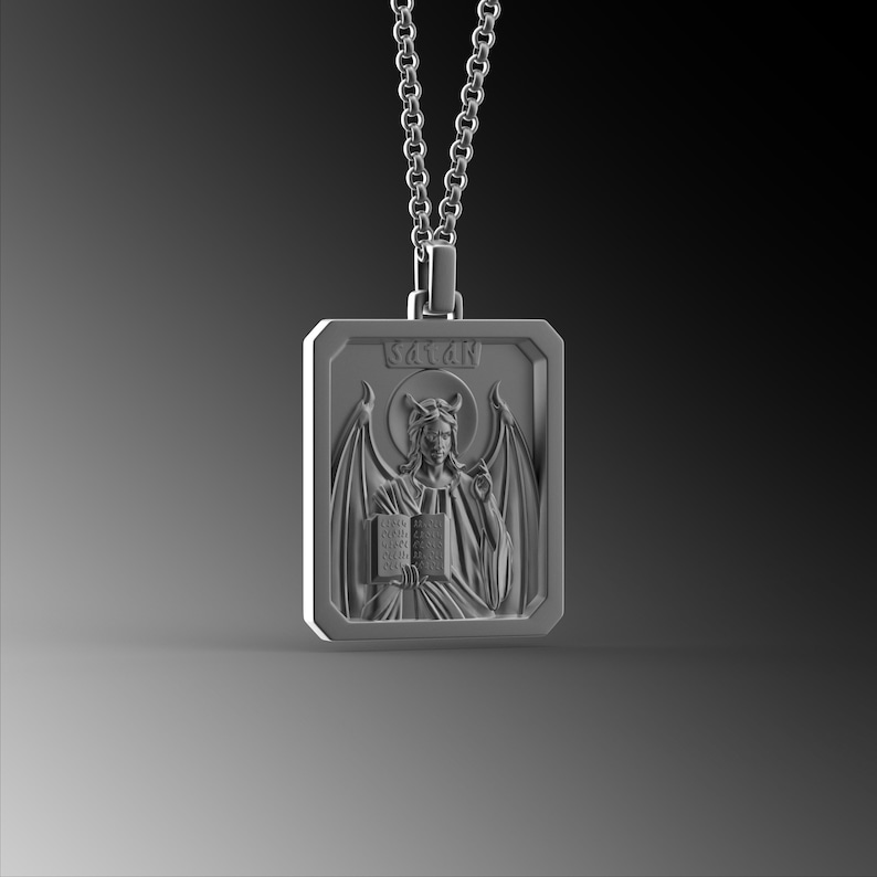 Silver Baphomet Satanic Pendant for Man Occult Satanic - Etsy