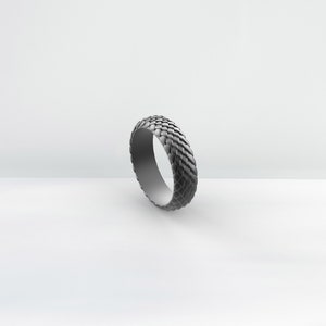 Snake Skin Ring Lizard Reptile Scale Band Ring Sterling Silver Snake ...