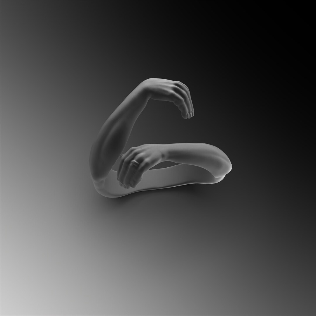 Love Hug Hands Band Silver Wedding Pinky Rings Man Silver Hug Band ...