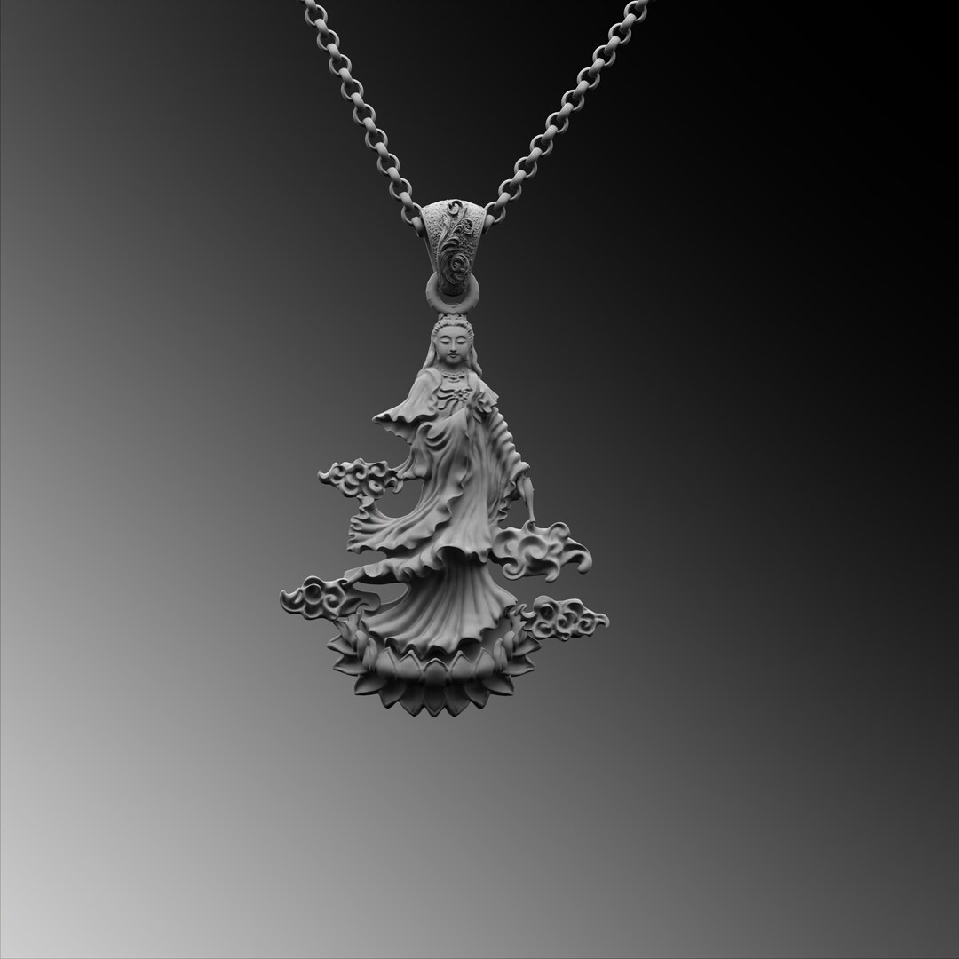 Goddess Laxmi Maa Pendant Silver Lakshmi Necklace Sterling Laxmi Maa on ...