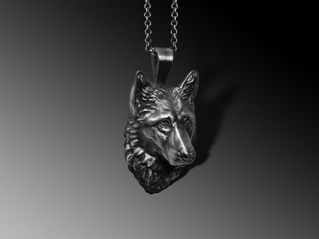 German Shepard Pendant Silver K9 Necklace for Man German Shepard Dog ...