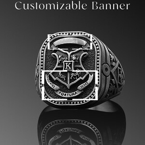 Doppelkopf geflügelte Adler Ring Wappen Siegelring Familienwappen ...
