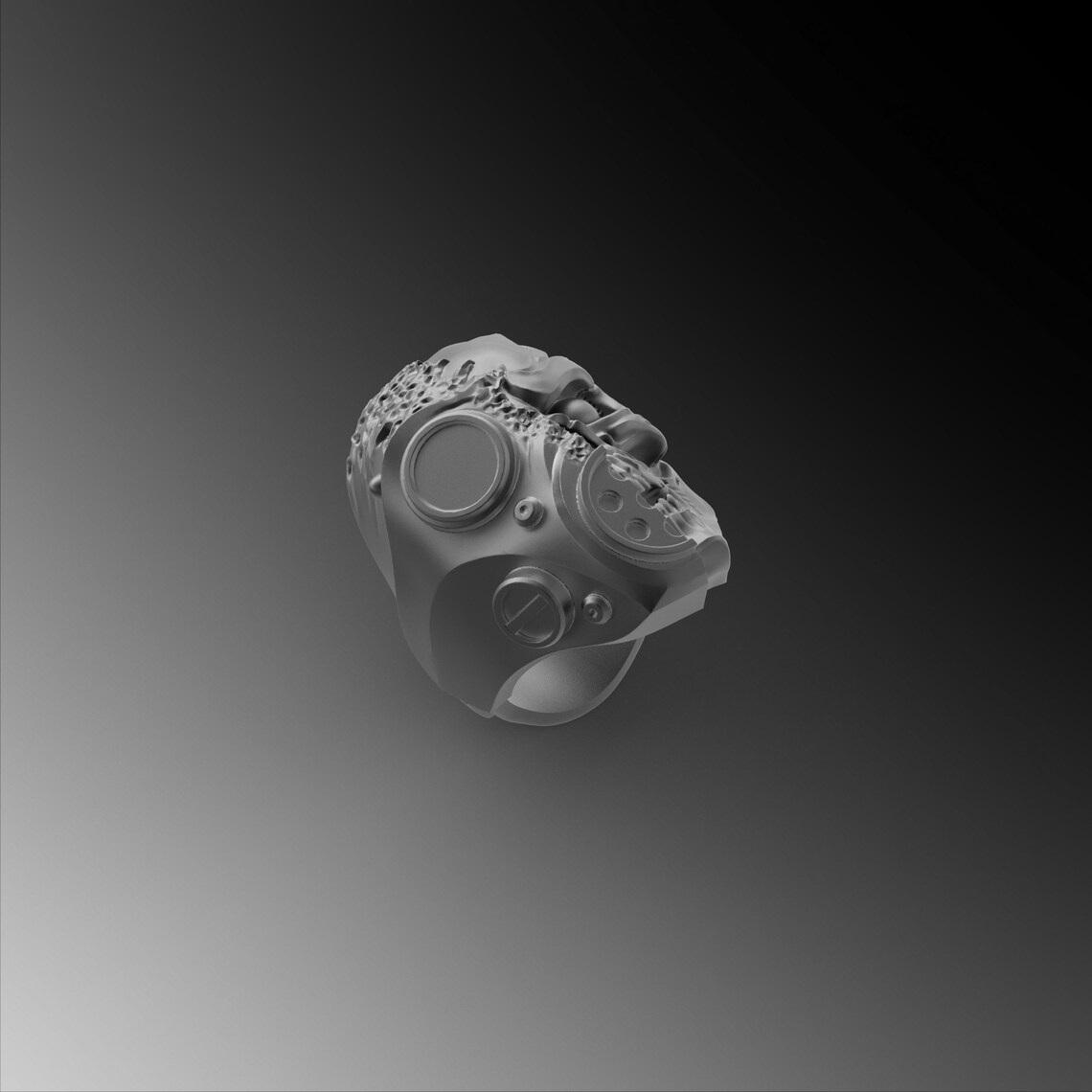 Silver Gas Mask Rings for Man Gas Mask Skull Ring Sterling - Etsy