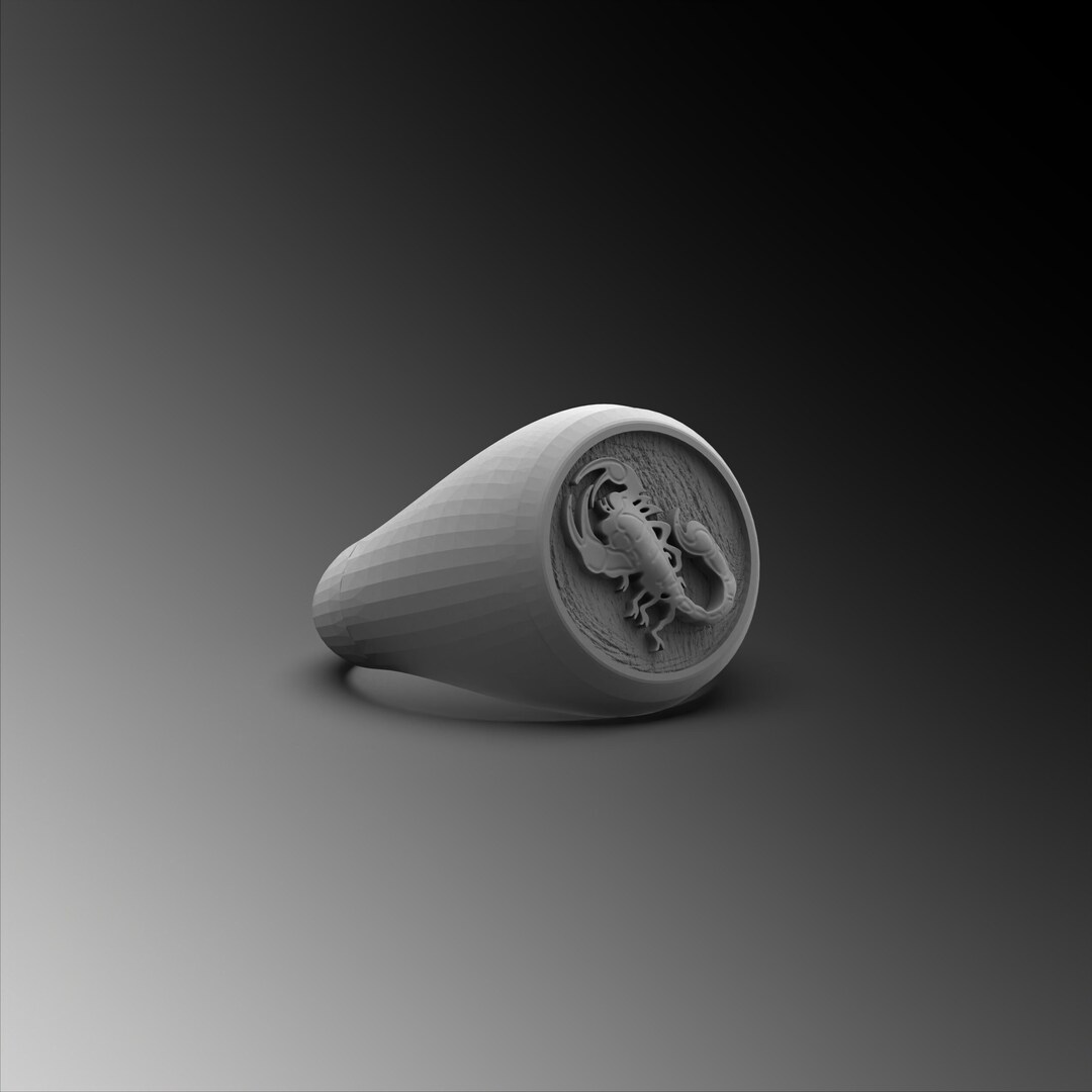 Silver Scorpion Rings for Man Sterling Signet Scorpion Mens Ring ...