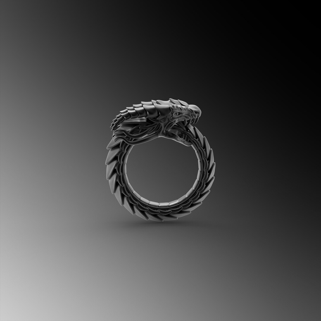 Mens Dragon Ring Silver Dragon Ring Mens Signet Ring Dragon Rings for ...