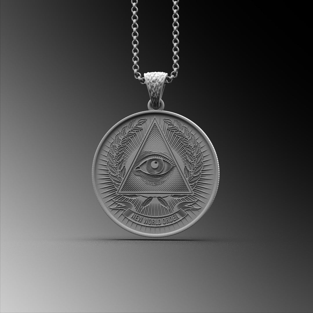 All Seeing Eye of Providence Pendant Masonic & Illuminati Necklaces for ...