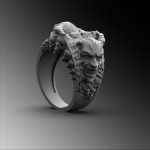 Demon Skull Ring Hell Satan 925 Silver Ring Sterling Handmade - Etsy