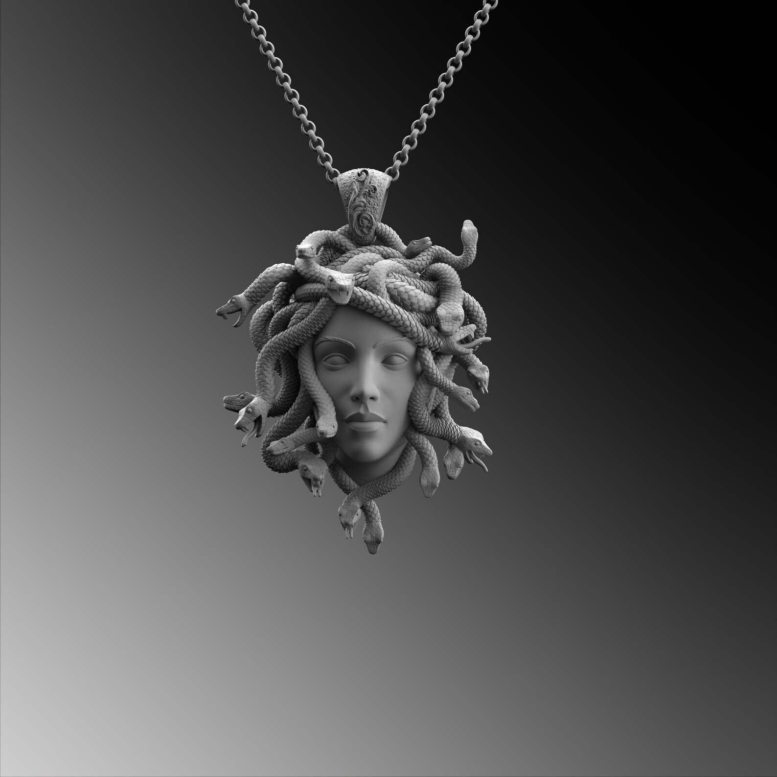 Medusa Pendant Medusa Head Necklace Medusa Sterling Silver - Etsy