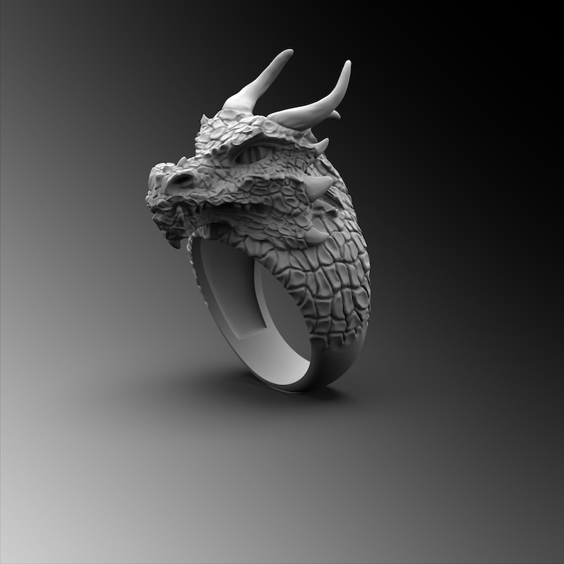 Mens Dragon Ring Silver Dragon Handmade Sterling Silver Men - Etsy