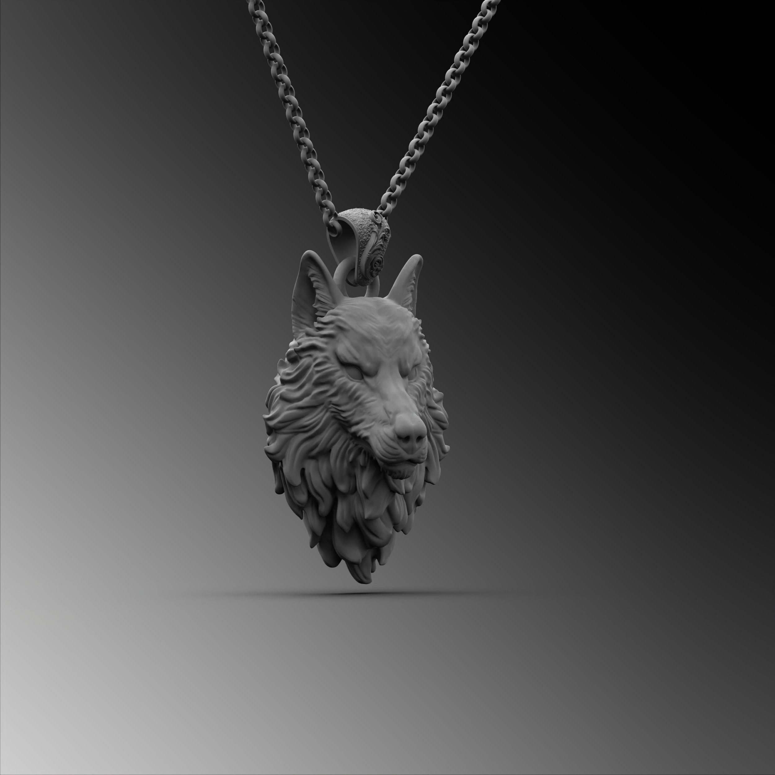 Silver Wolf Medallion Mens Wolf Pendant for Man Sterling - Etsy
