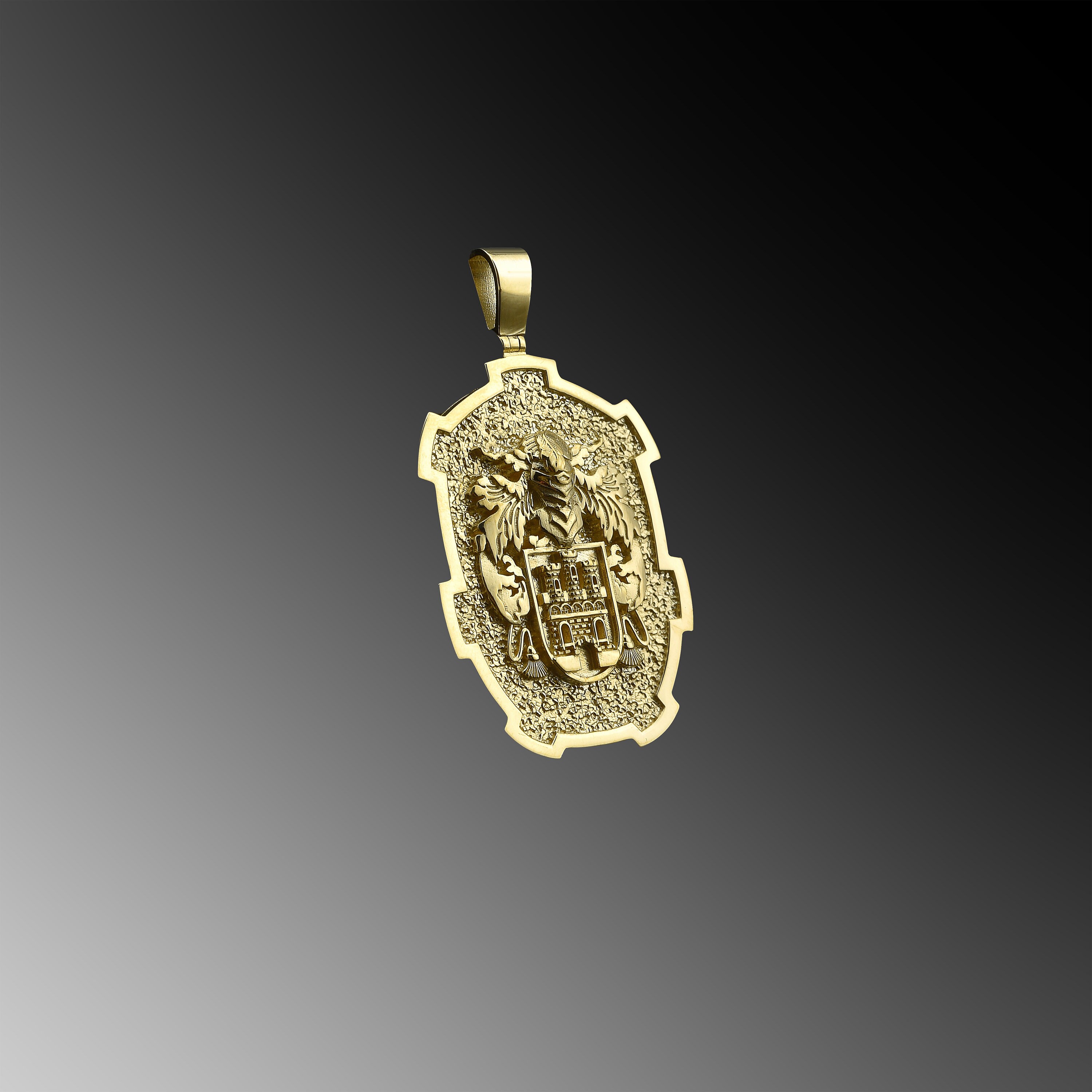 Custom Family Crest Pendant Coat of Arms Necklace, Custom Heraldry ...