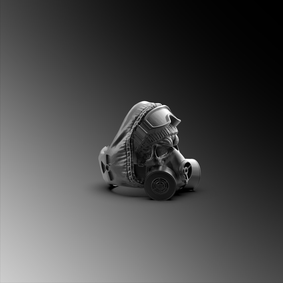 Silver Gas Mask Rings for Man Gas Mask Skull Ring Sterling | Etsy