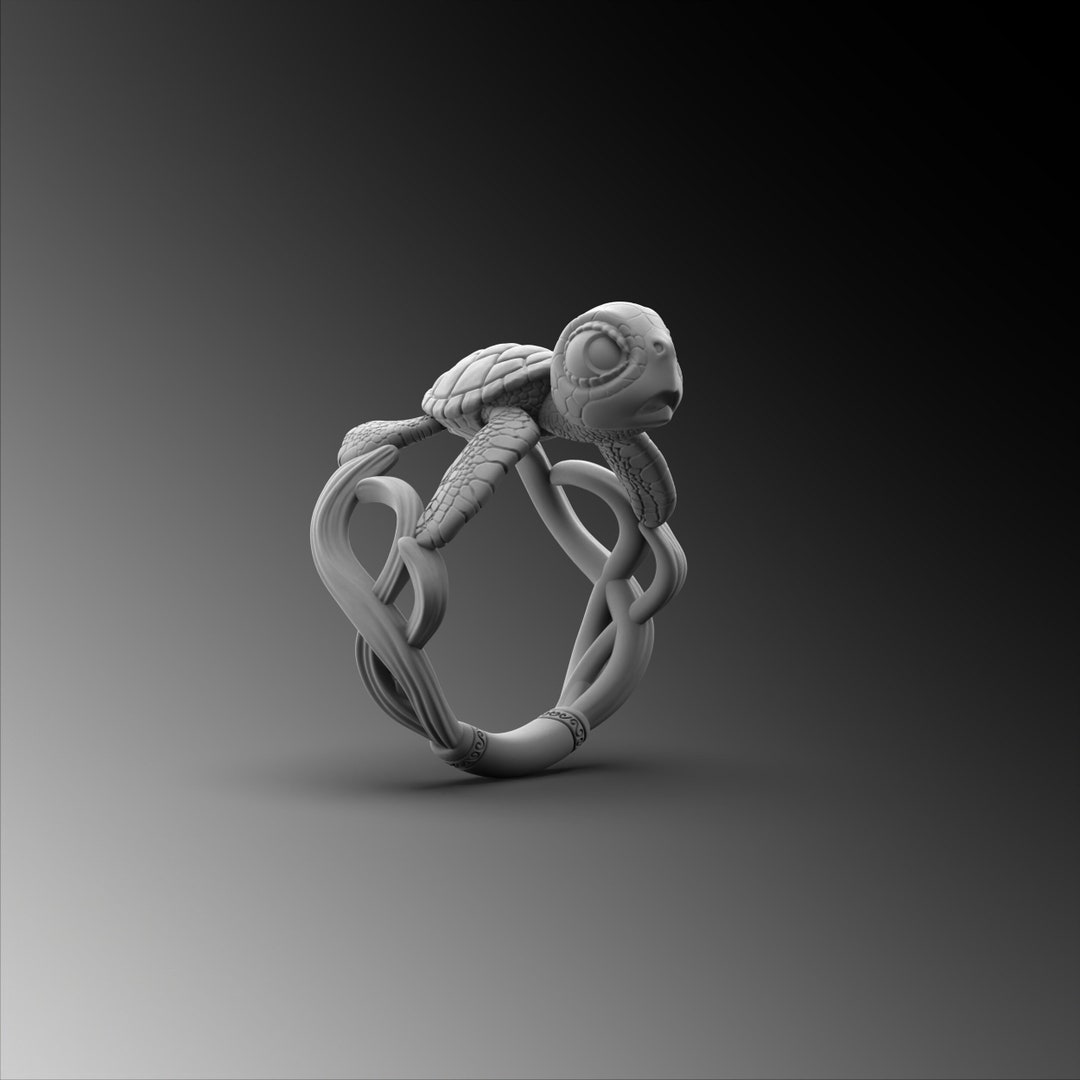 Silver Turtle Rings for Man Silver Turtle Ring Men Signet Turtle Ring Unique Silver Rings for ...