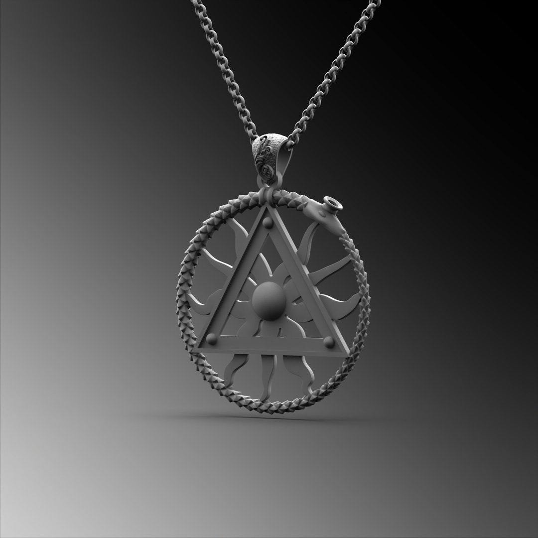 Masonic Snake Sterling Silver All Seeing Eye Pendant Eye of Providence ...