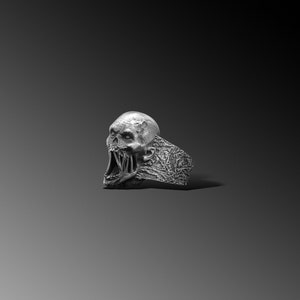 Silver Zombie Ring Sterling Horror Ring 925k Silver Handmade Ring Mens ...