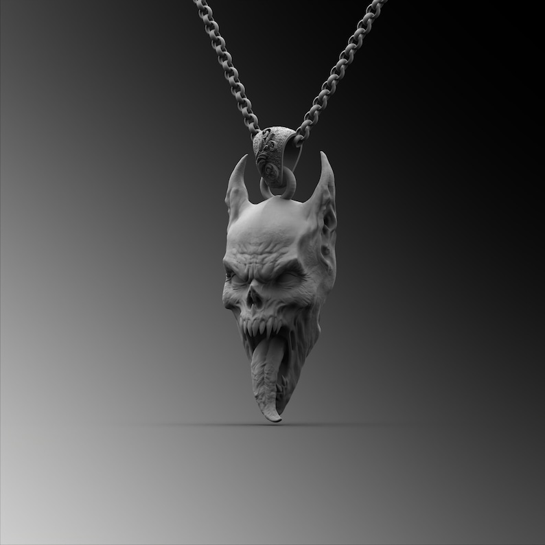 Silver Baphomet Satanic Pendant for Man Occult Satanic - Etsy