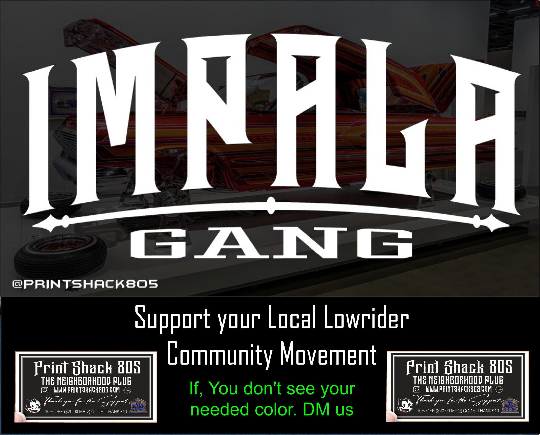 Impala Gang Diecut Vinyl Window Decal Sticker Car Truck Lowrider JDM ...