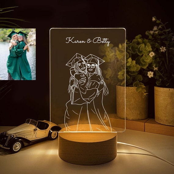Custom LED Photo Night Light Personalized Portrait | Etsy