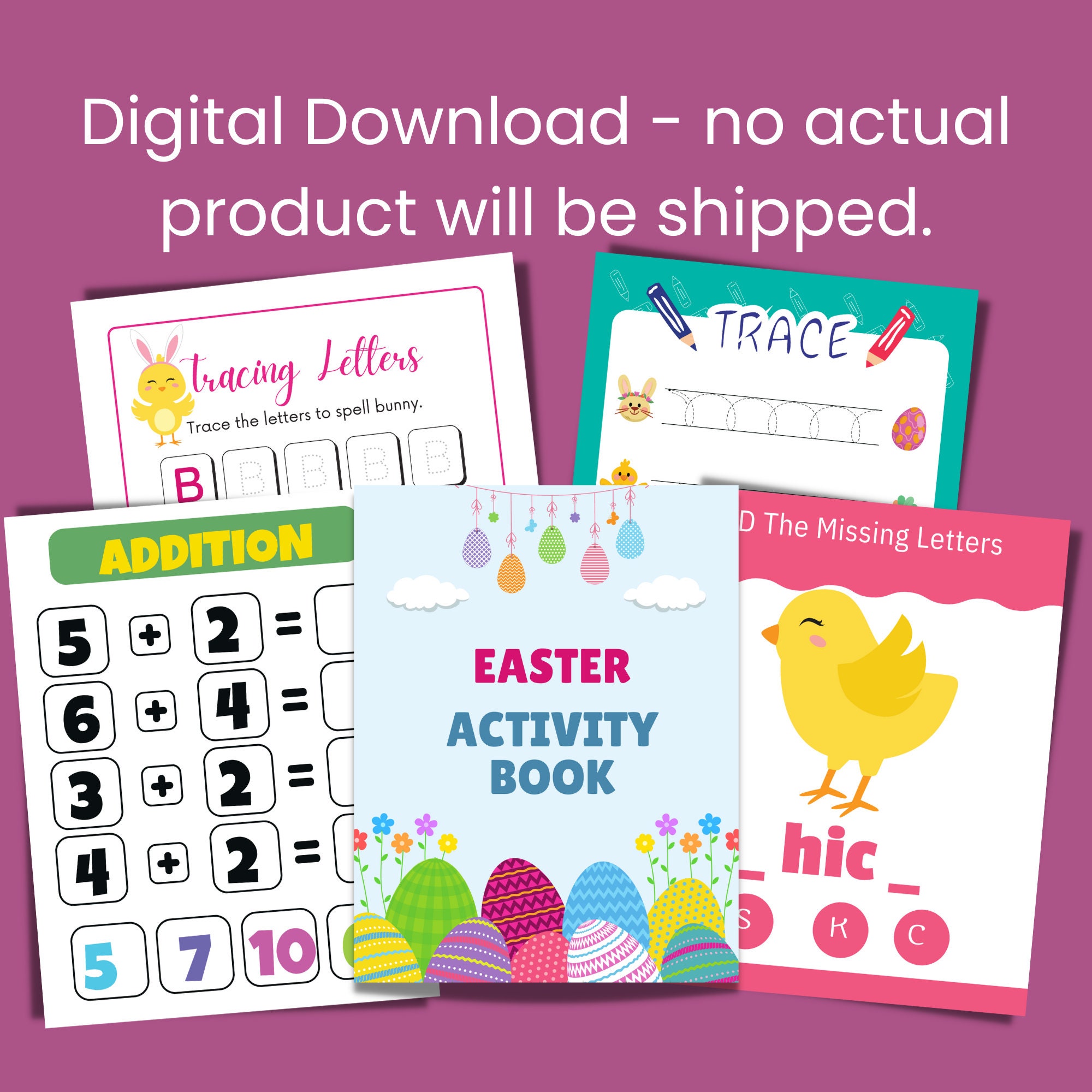 Printable Easter Activity Book - Digital Download - Activities for Kids ...