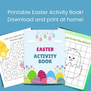 Printable Easter Activity Book - Digital Download - Activities for Kids ...