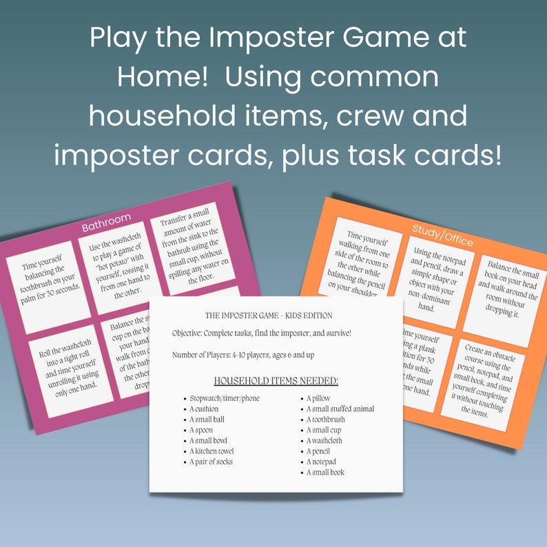 The Imposter Game - Kids Edition, Digital Download, Print and Play! - Etsy