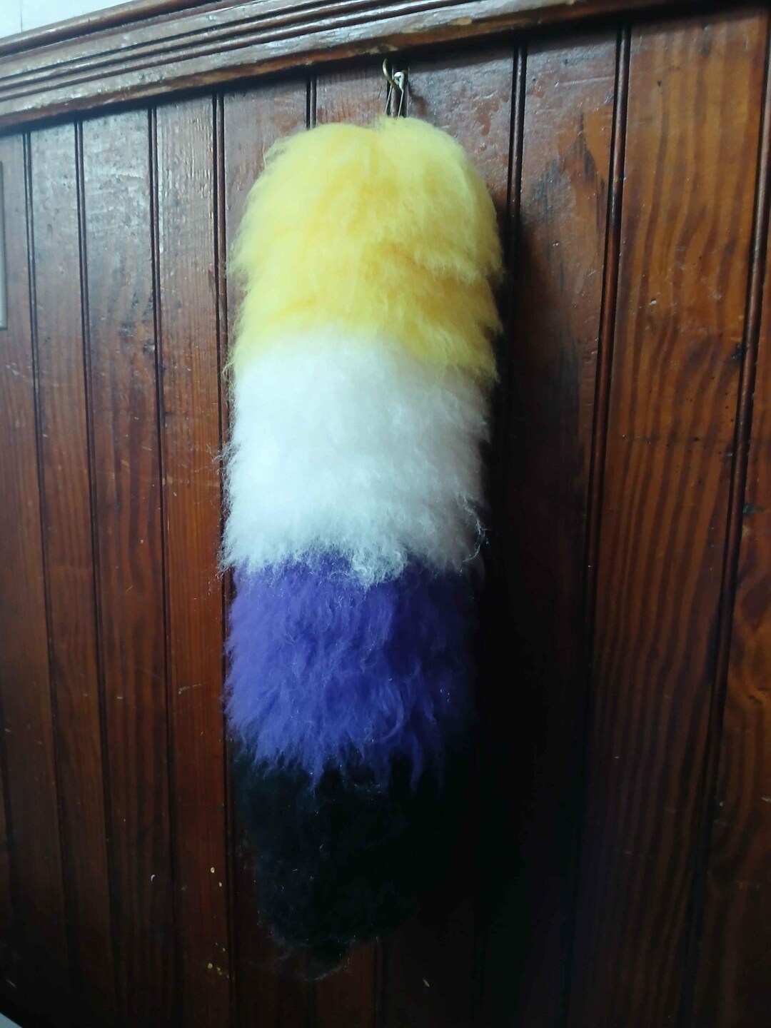 16” Yarn Tail Handmade - Furry Tail, Therian Tail, Nonbinary Flag ...