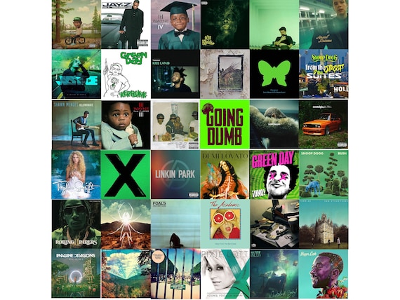36 PCS Album Poster Green Wall Collage Kit Album Cover - Etsy