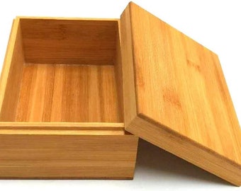 Bamboo Wood Storage Box - Etsy