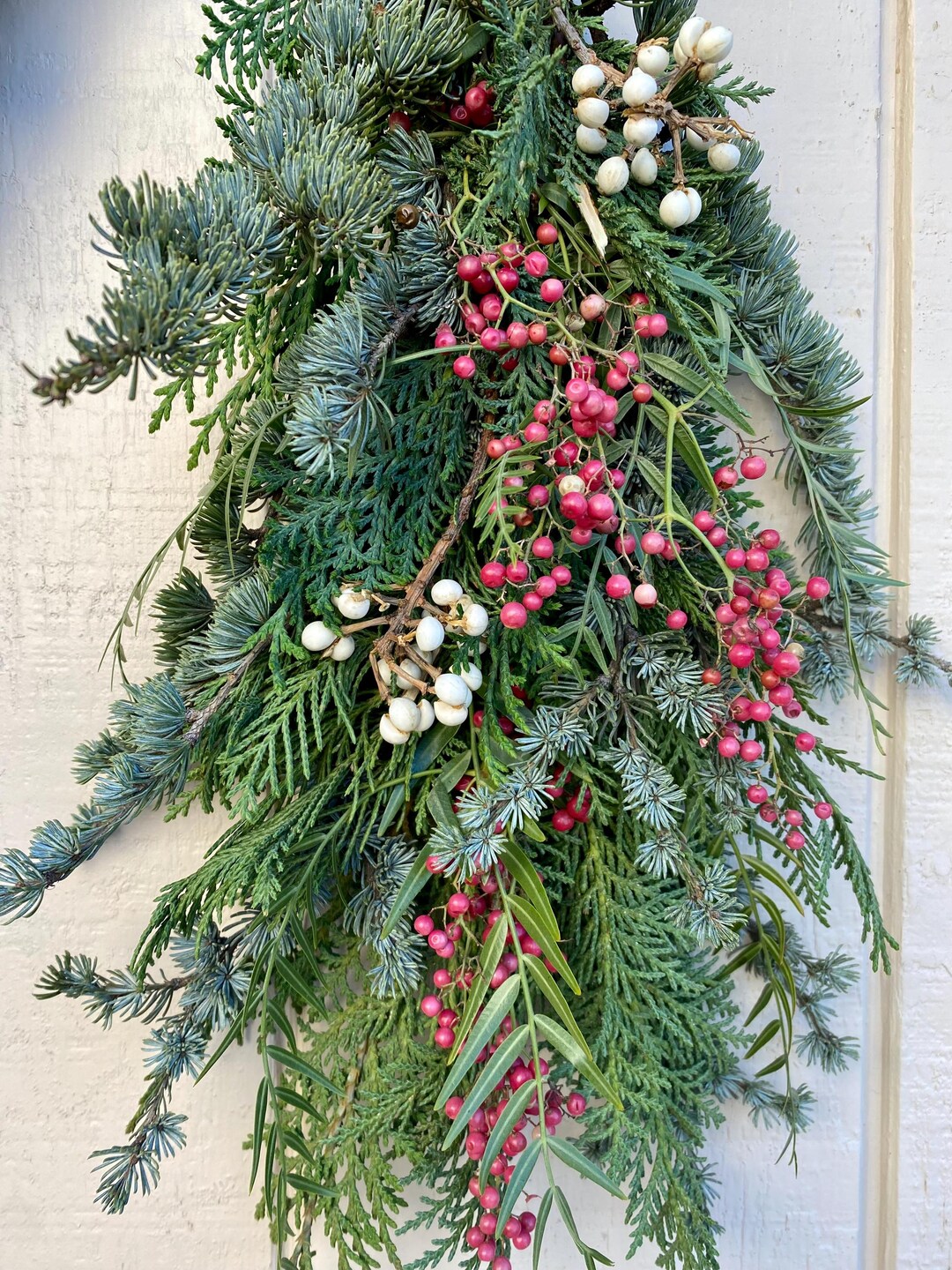 Fresh Christmas Garland, Winter Garland, Holiday Garland, Centerpiece ...