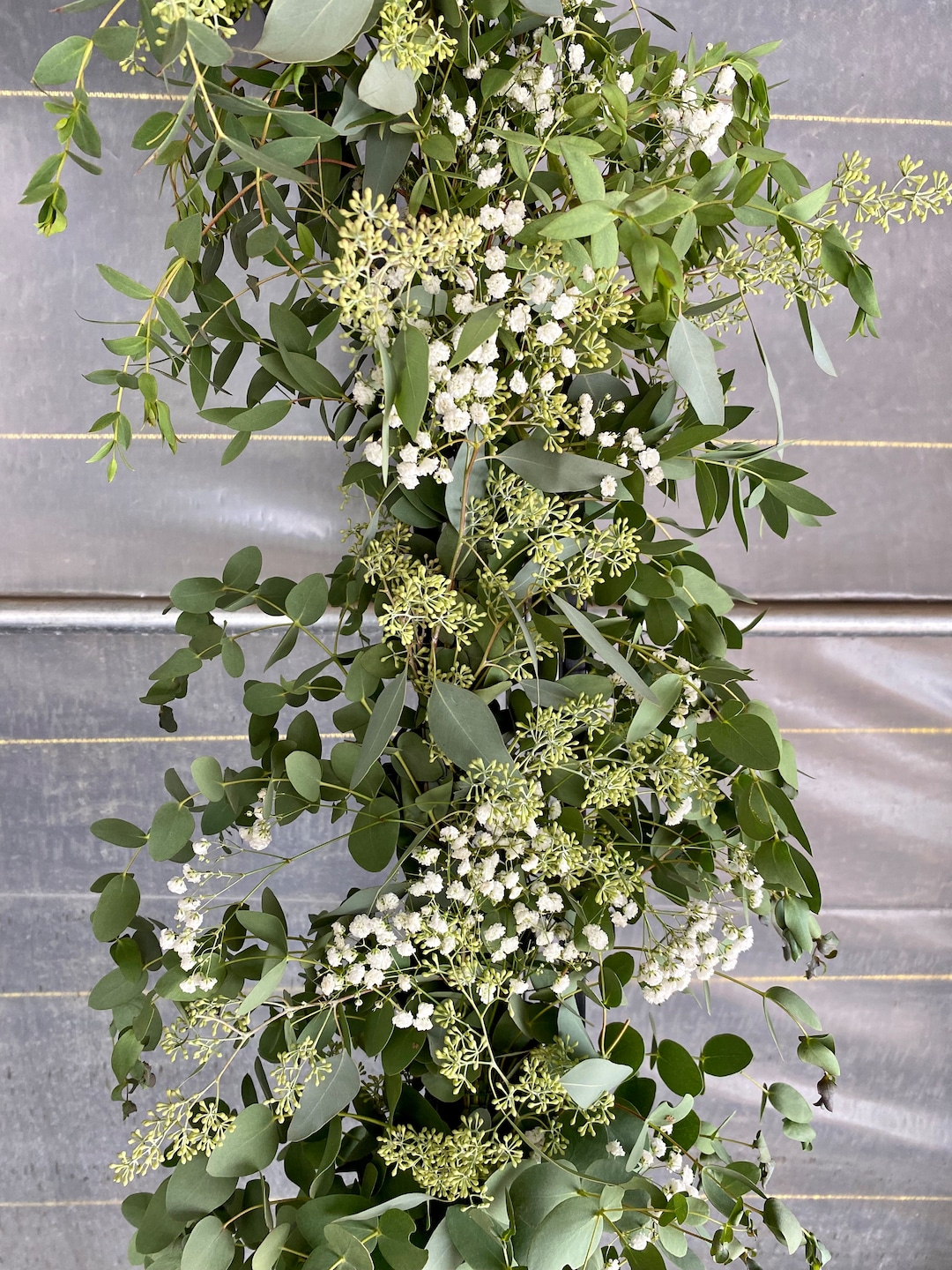 Fresh Babys Breath Seeded Gunni Garland, Wedding Garland, Real Greenery ...